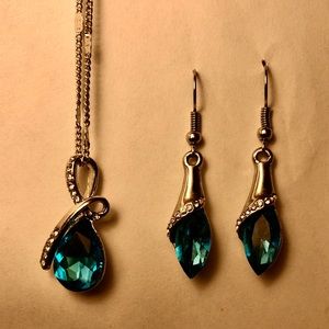 Jewelry | Naikas Crystal Light Blue Teardrop Jewelry Set | Poshmark